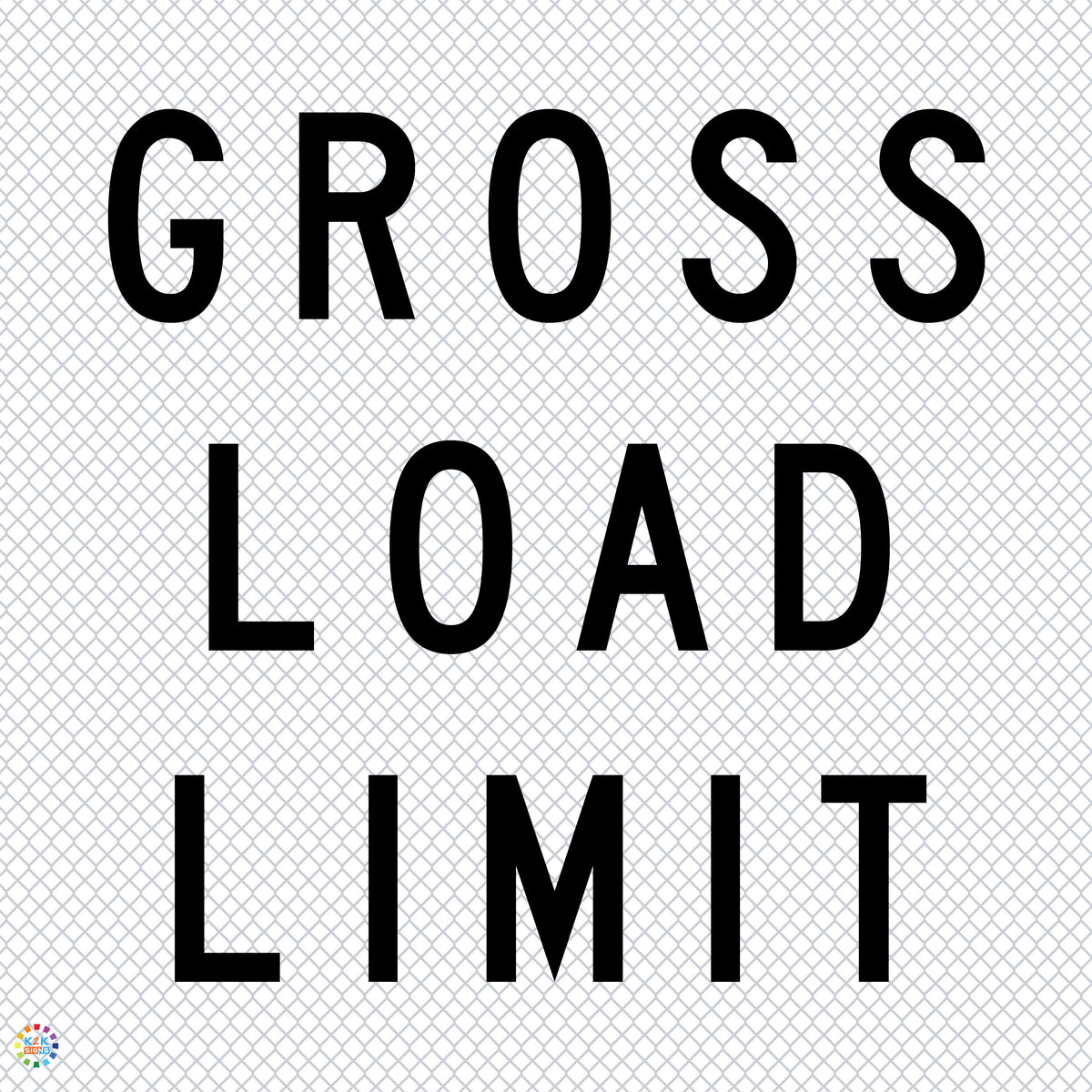 Gross Load Limit - Multi Message Temporary Road Traffic Sign | K2K ...