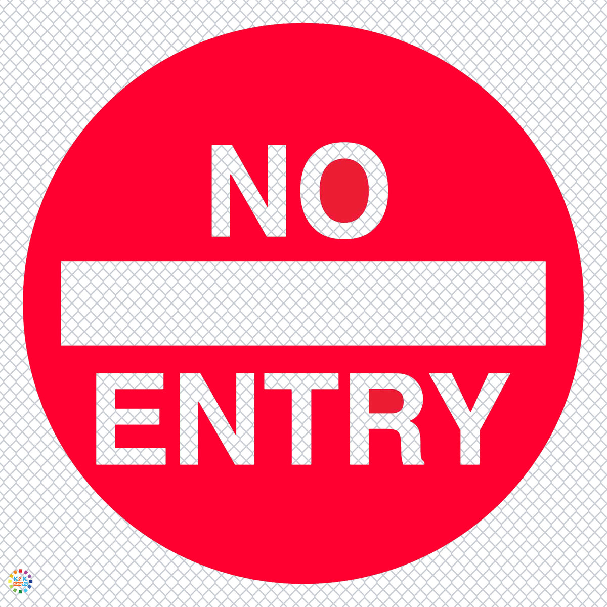 temporary no entry sign