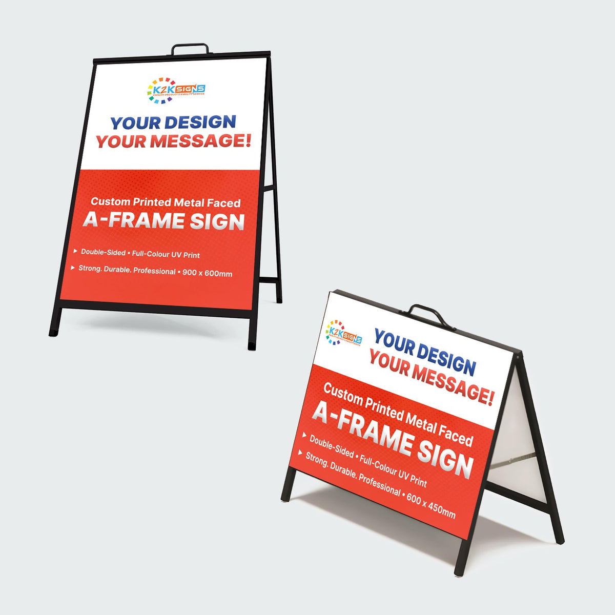 Metal Faced Pavement A-Frames Sign – K2K Signs