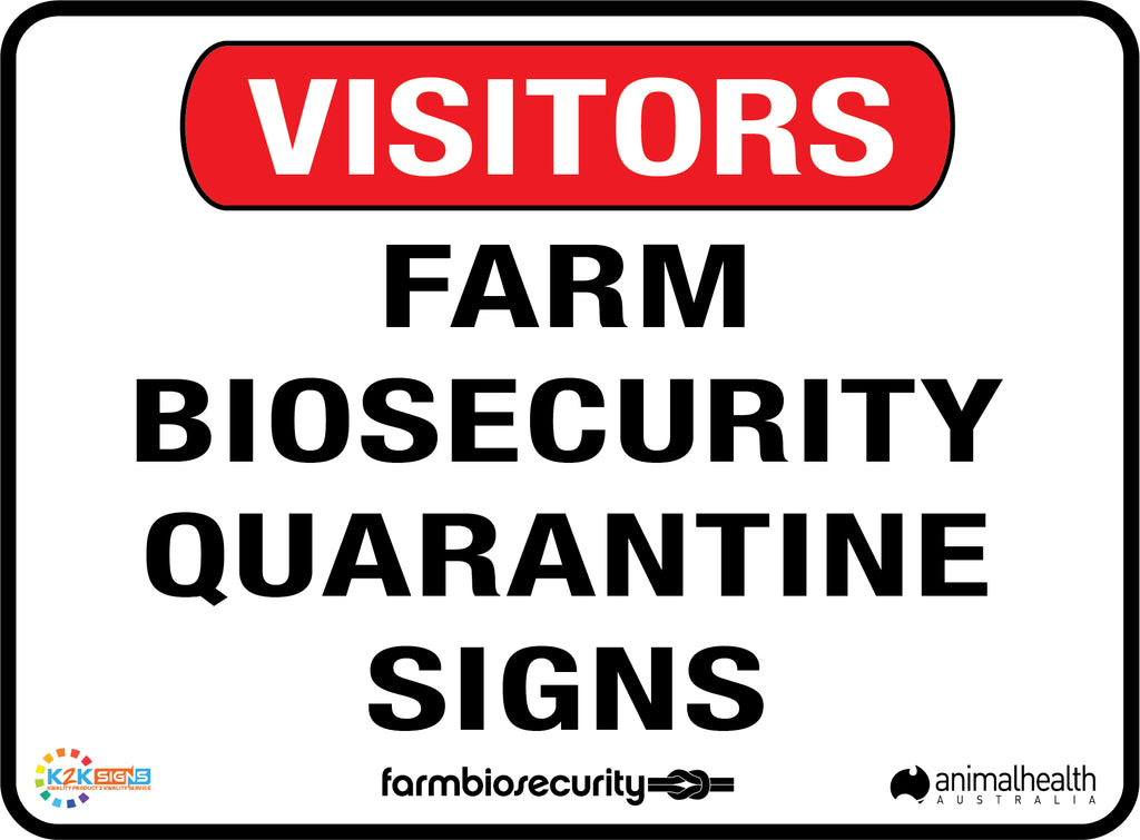 Farm Biosecurity Signs | K2K Signs Australia
