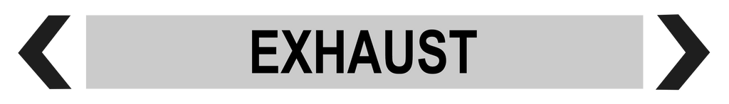 Exhaust - Pipe Marker Labels | AS 1345 Compliant | K2K Signs Australia