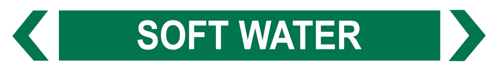 Soft Water - Pipe Marker Labels | AS 1345 Compliant | K2K Signs Australia