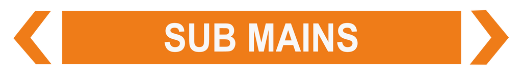 Sub Mains - Pipe Marker Labels | AS 1345 Compliant | K2K Signs Australia