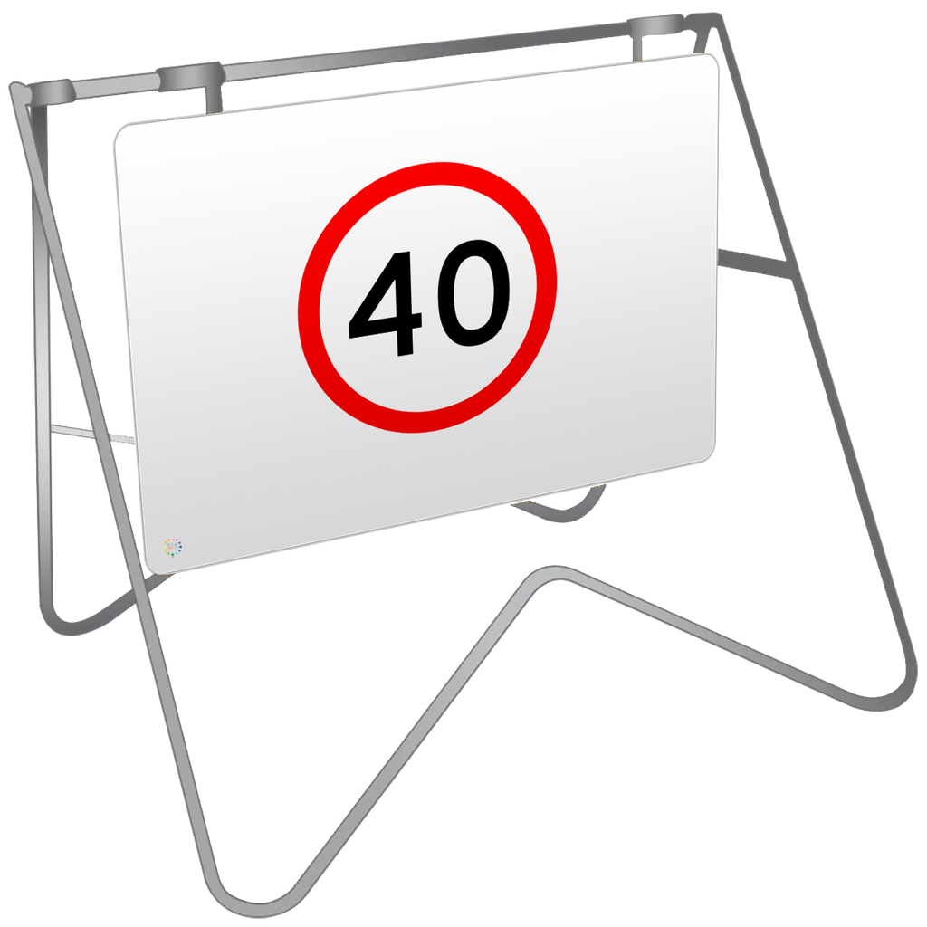 40KM Speed - Swing Stand & Sign | K2K Signs Australia