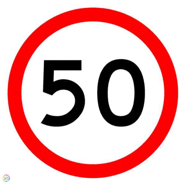 50KM Speed Sign | K2K Signs Australia