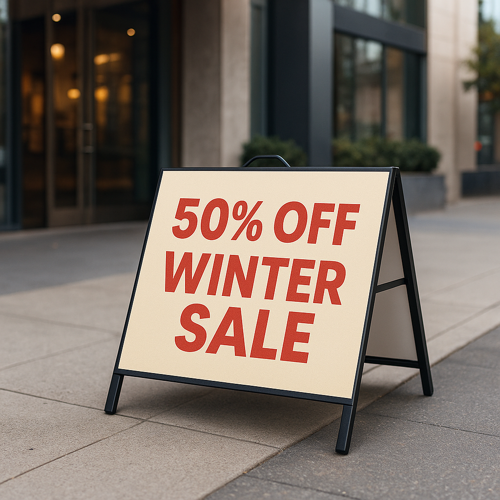 Custom Corflute Insert A-Frame Pavement Sign | K2K Signs