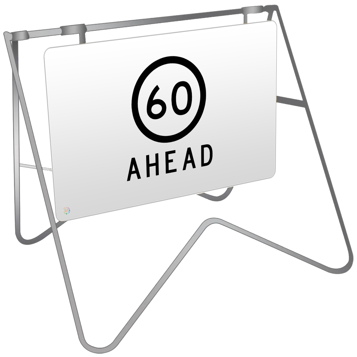 60KM Speed Ahead - Swing Stand & Sign | K2K Signs Australia