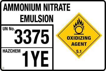 Ammonium Nitrate Emulsion Signage | K2K Signs Australia