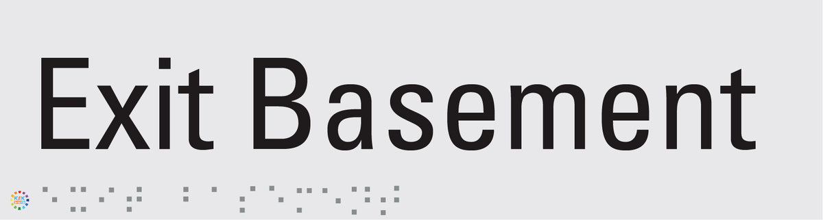 Exit Basement - Braille and Tactile Sign | K2K Signs Australia