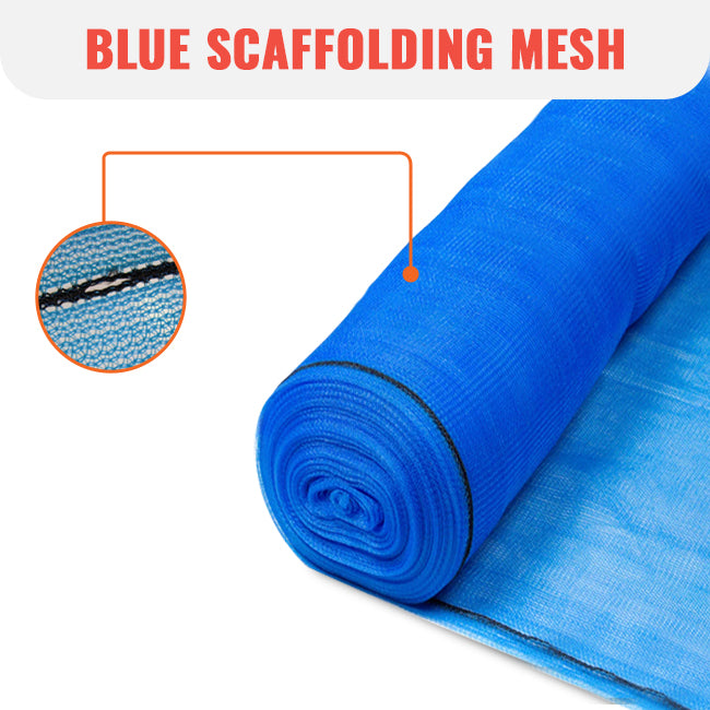 Scaffolding Mesh 1.8mt x 50mt Roll | Blue & Black Site Safety Mesh ...
