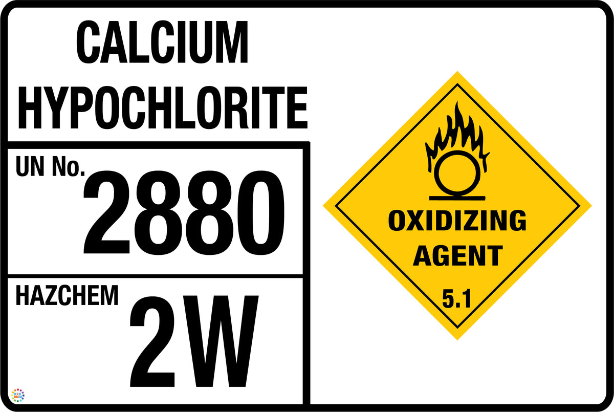Calcium Hypochlorite Storage Panel | K2K Signs Australia