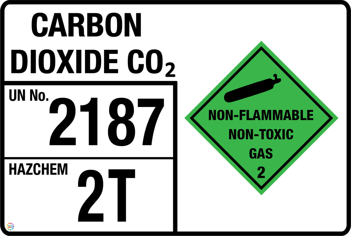 Carbon Dioxide CO2 Signage | K2K Signs Australia