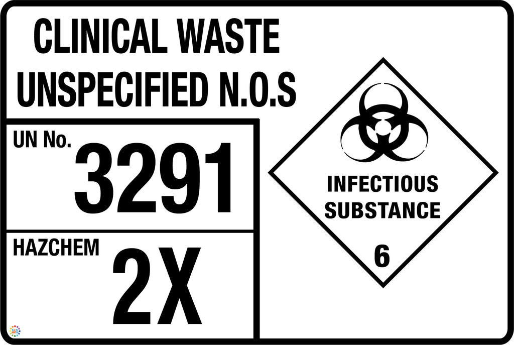 Clinical Waste Unspecified N.O.S Signage | K2K Signs Australia