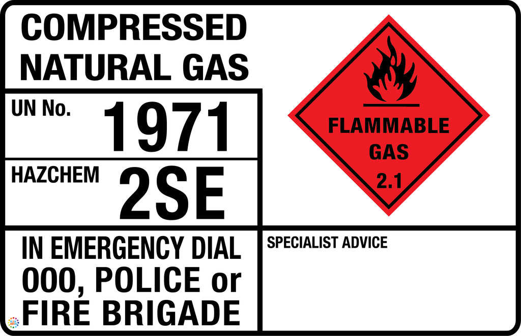Compressed Natural Gas Sign| K2K Signs Australia
