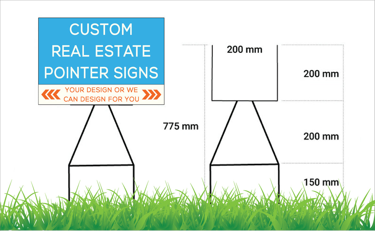 Custom Real Estate Open House Pointer & Lawn Sign | K2K Signs Australia