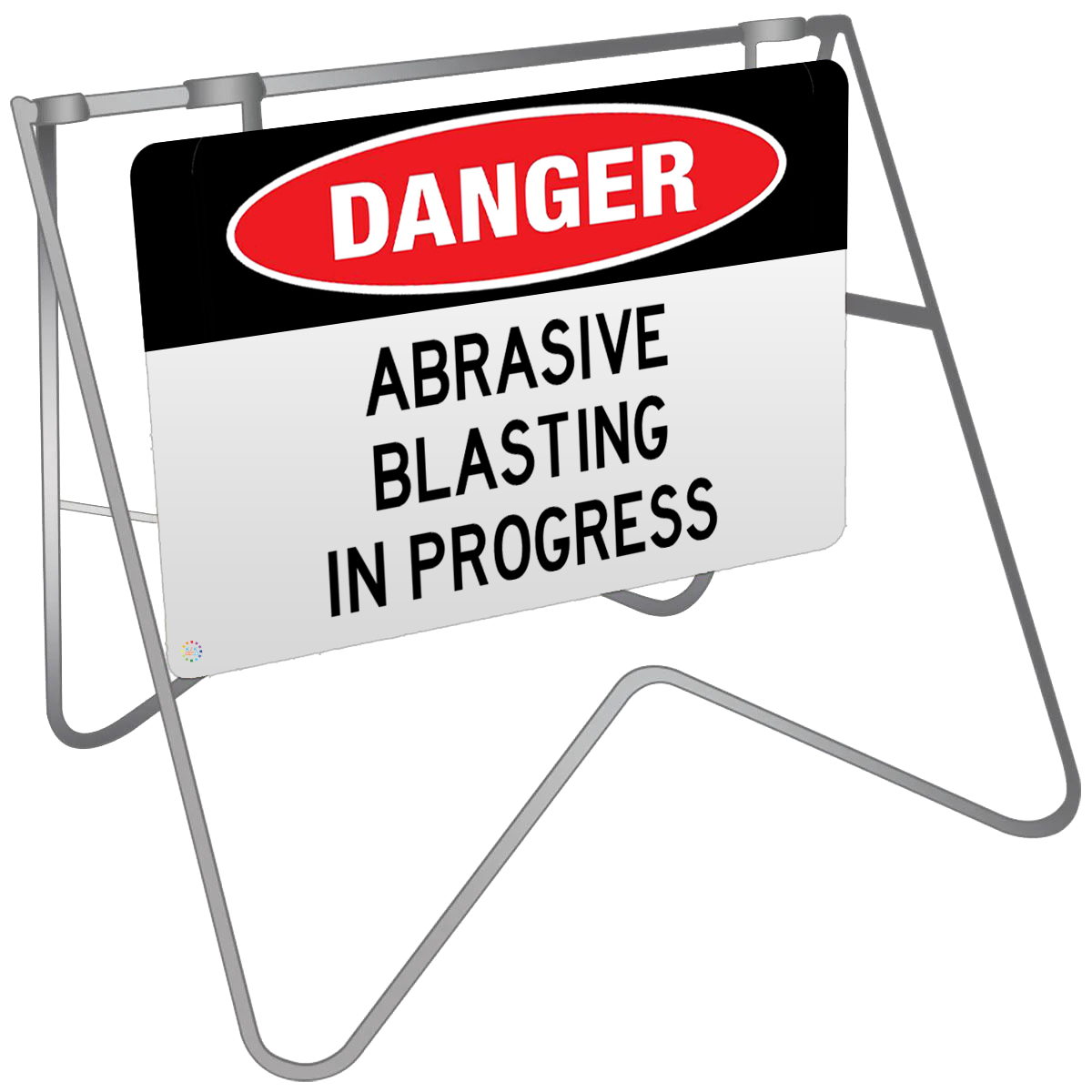 Danger Abrasive Blasting In Progress -Swing Stand & Sign | K2K Signs ...