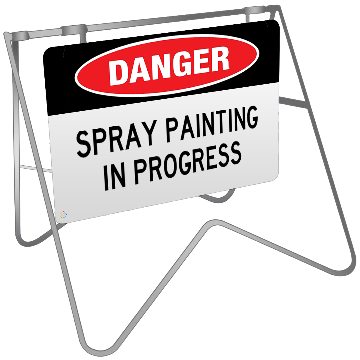Danger Spray Painting In Progress - Swing Stand & Sign | K2K Signs ...