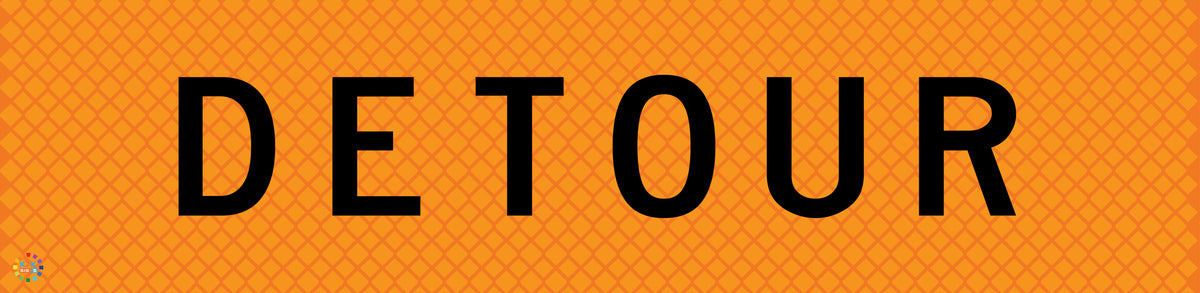 Detour - Multi Message Temporary Road Traffic Sign | K2K Signs Australia