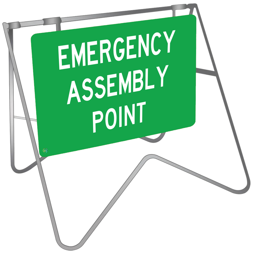 Emergency Assembly Point - Swing Stand & Sign | K2K Signs Australia
