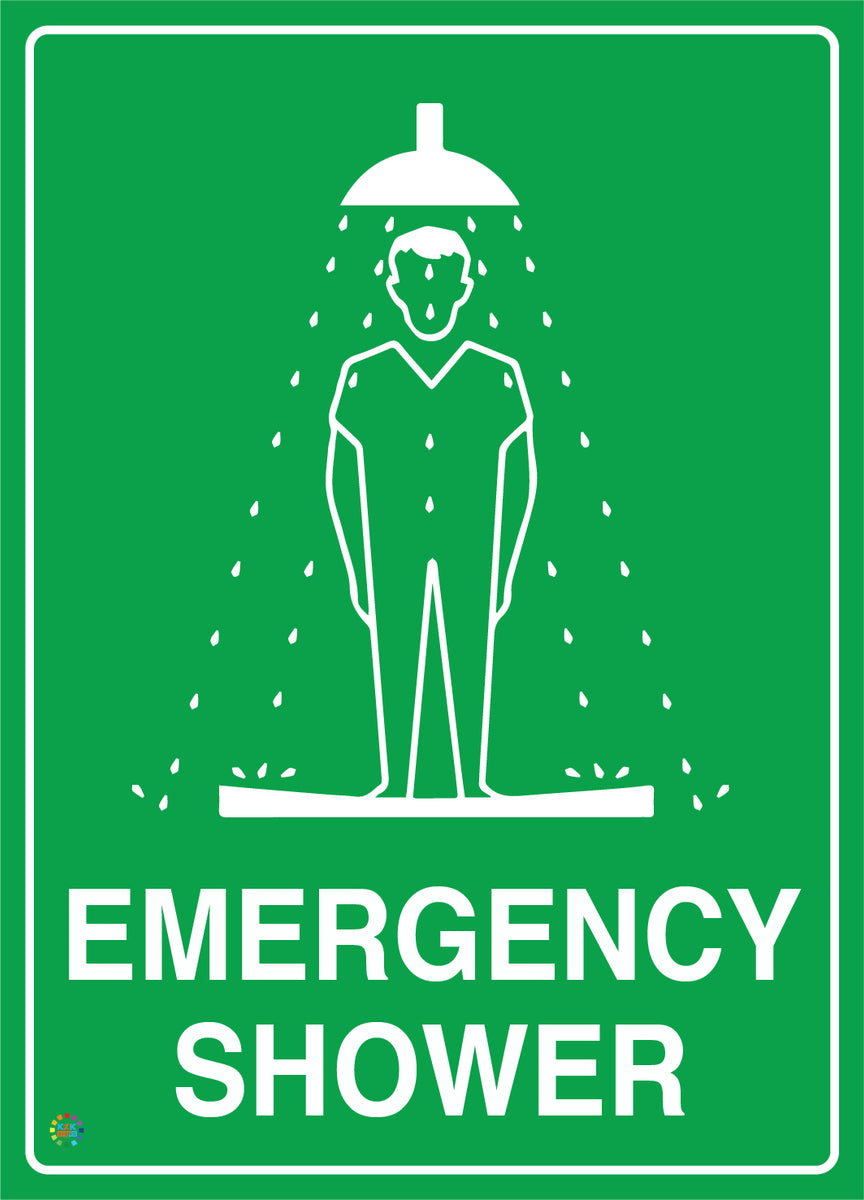 Emergency Shower Sign | Safety Shower Sign | K2K Signs Australia