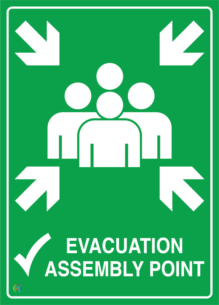 Evacuation Assembly Point Sign | Emergency Safety Sign | K2K Signs ...
