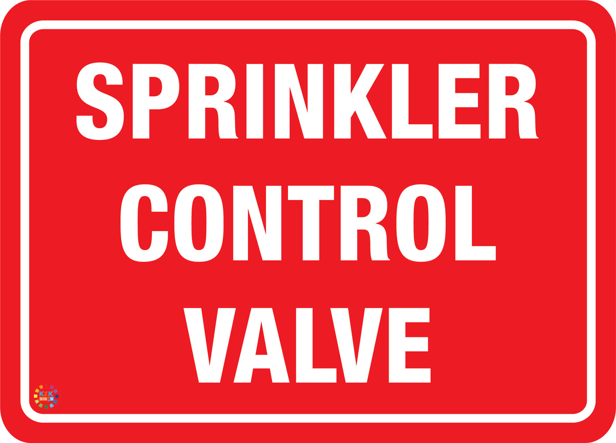 Sprinkler Control Valve Sign | K2K Signs Australia