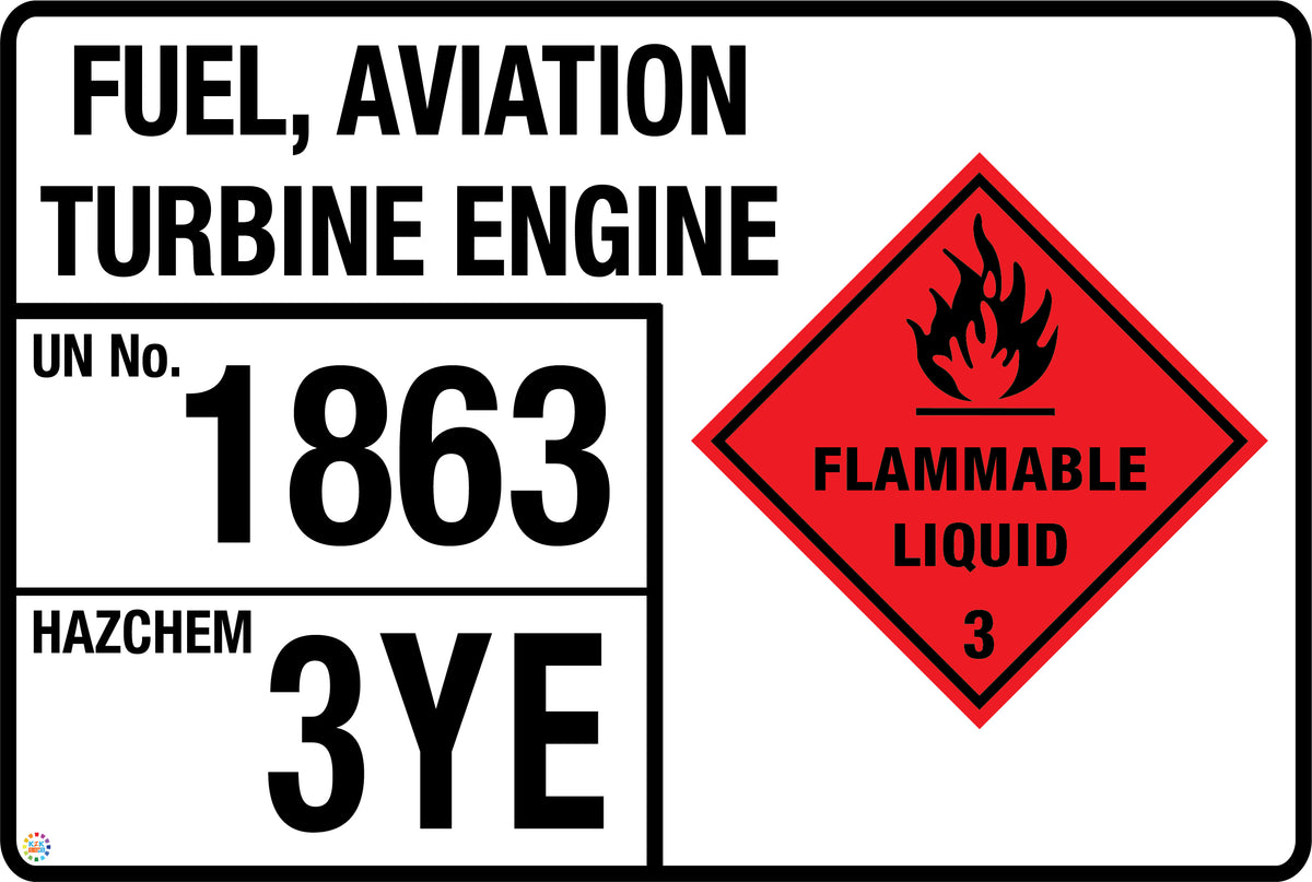 Fuel, Aviation Trubine Engine Signage | K2K Signs Australia
