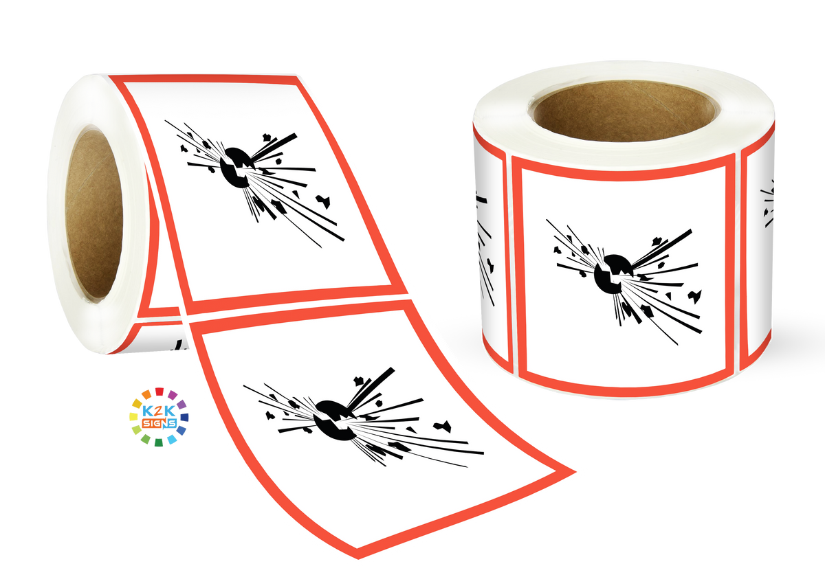 Explosive - GHS Sign Label Roll | K2K Signs Australia
