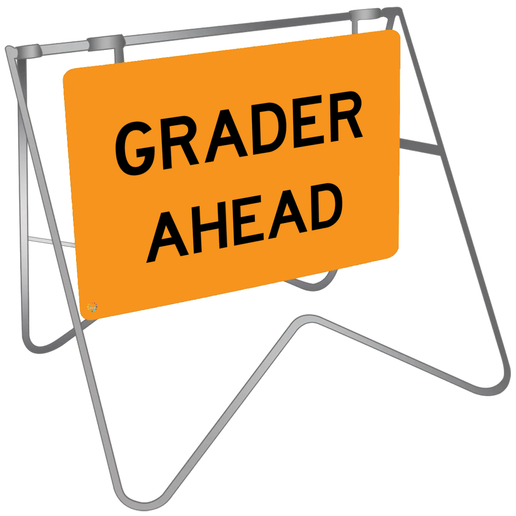 Grader Ahead - Swing Stand & Sign | K2K Signs Australia