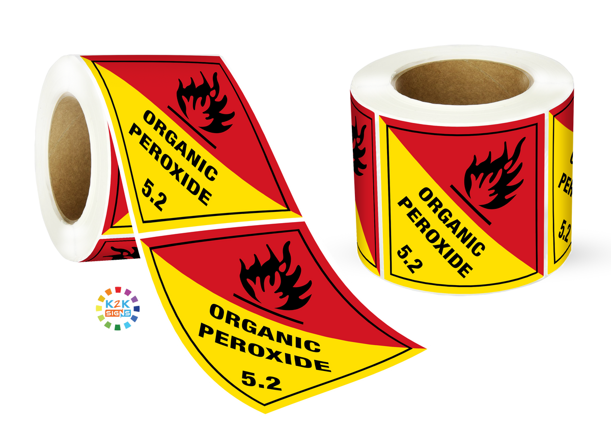 Class 5.2 Organic Peroxide Label Roll | K2K Signs Australia