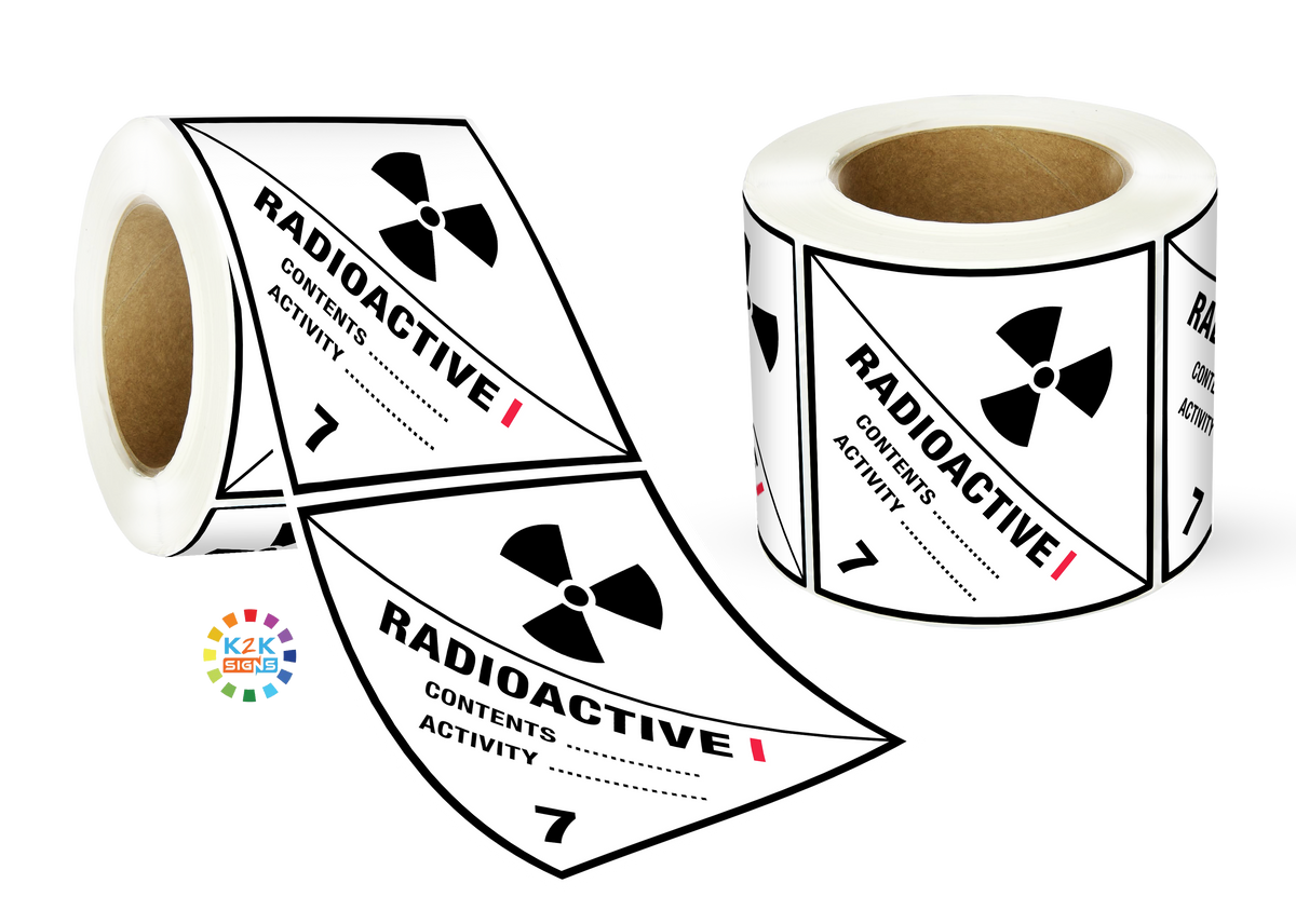 Class 7 Radioactive Label Roll | K2K Signs Australia