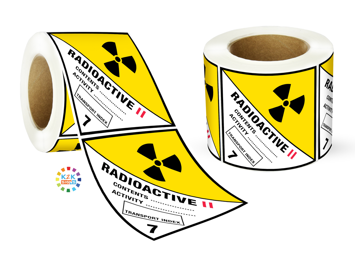 Class 7 Radioactive II Sign Label Roll | K2K Signs Australia