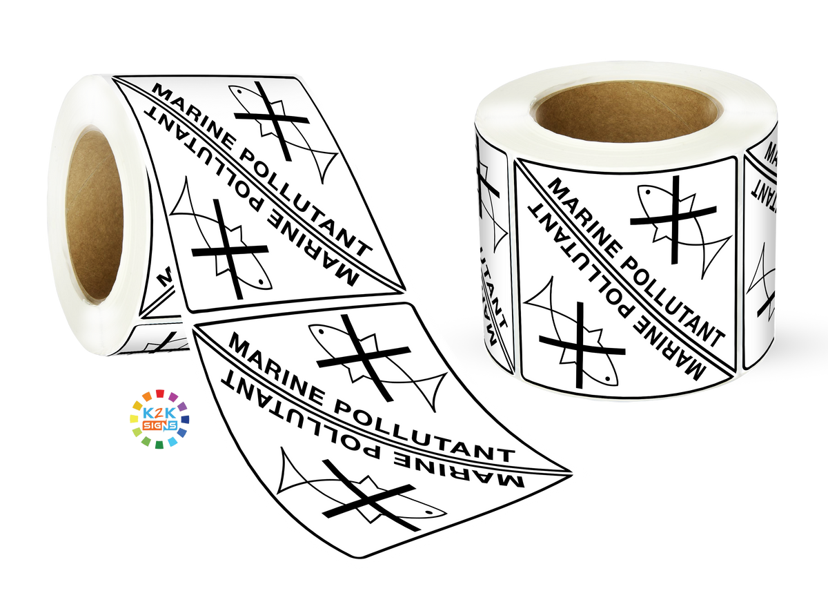 Marine Pollutant Label Roll | K2K Signs Australia