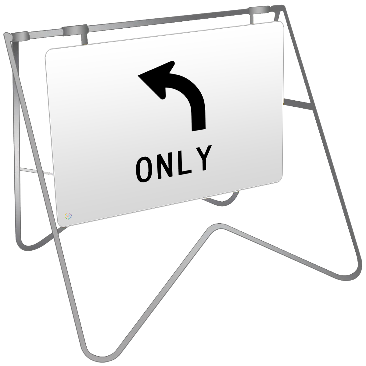 Lane Status Left Turn Only - Swing Stand & Sign | K2K Signs Australia