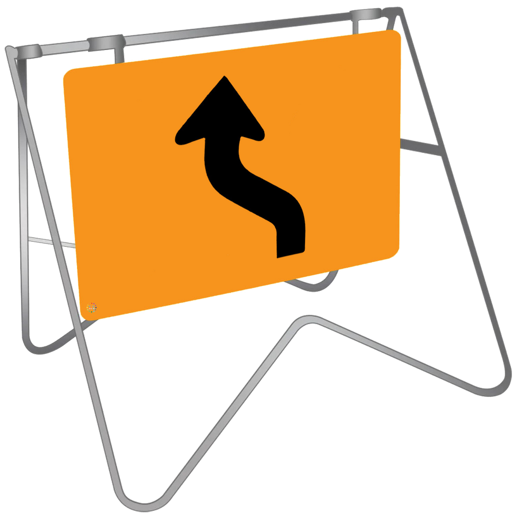 Lane Status Single Lane Left Deviation - Swing Stand & Sign | K2K Signs ...