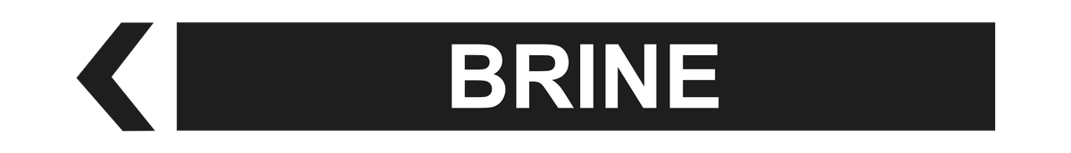 Brine - Pipe Marker Labels | AS 1345 Compliant | K2K Signs Australia