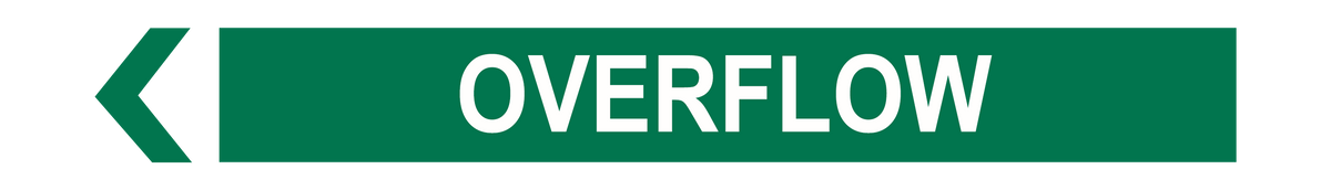 Overflow - Pipe Marker Labels | AS 1345 Compliant | K2K Signs Australia