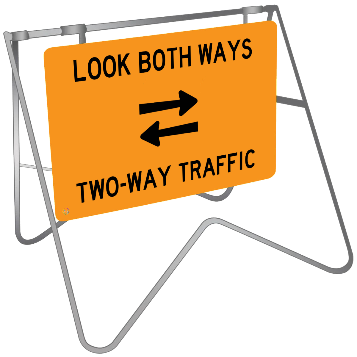 Look Both Ways Two Way Traffic - Swing Stand & Sign | K2K Signs Australia