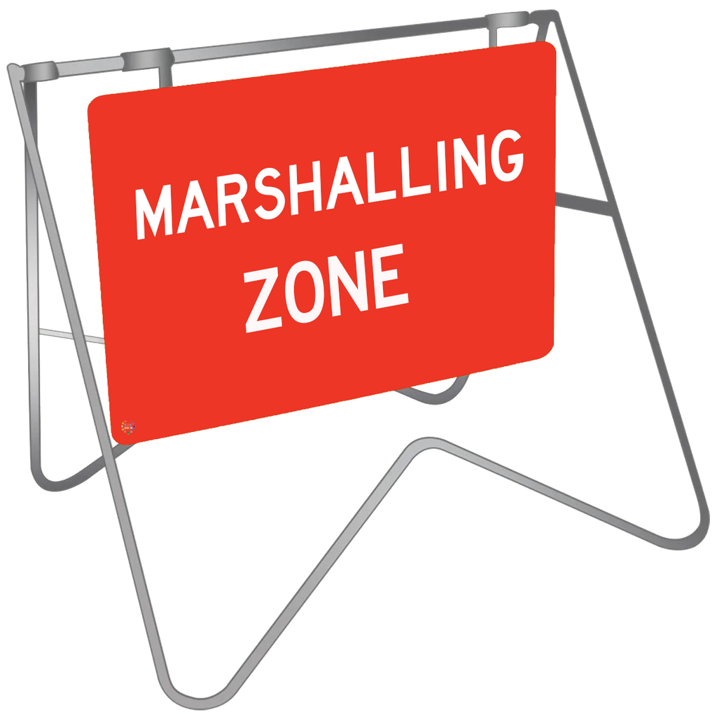 Marshalling Zone - Swing Stand & Sign | K2K Signs Australia