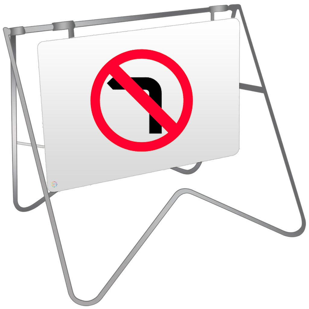 No Left Turn Picto - Swing Stand & Sign | K2K Signs Australia