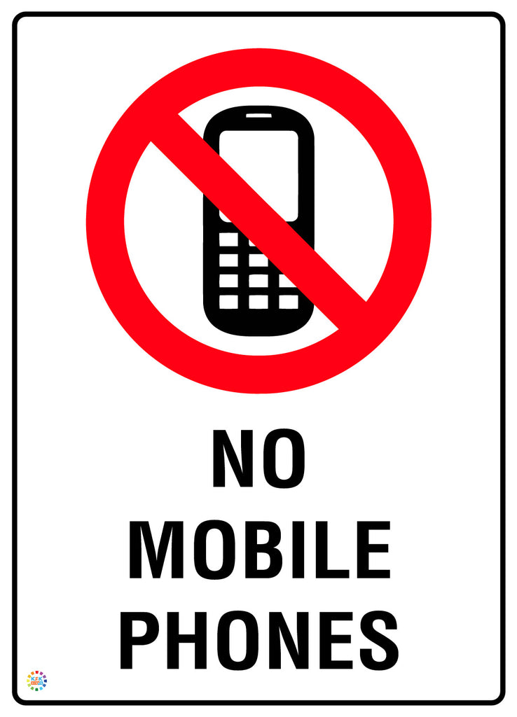 No Mobile Phones Sign | Phone Restriction Signage | K2K Signs Australia