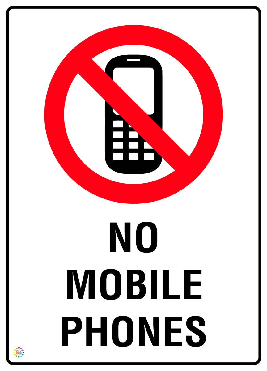No Mobile Phones Sign | Phone Restriction Signage | K2K Signs Australia