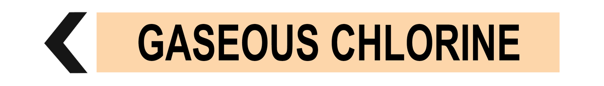 Gaseous Chlorine - Pipe Marker Labels – K2K Signs
