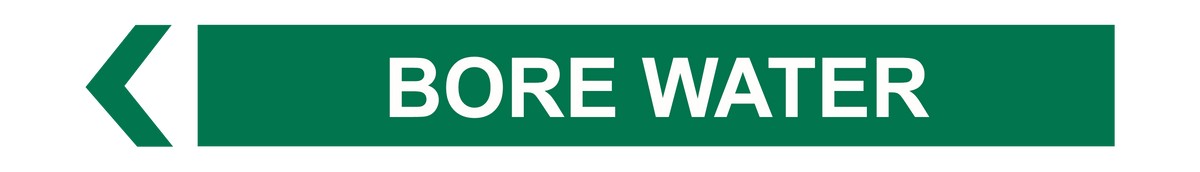 Bore Water - Pipe Marker – K2K Signs
