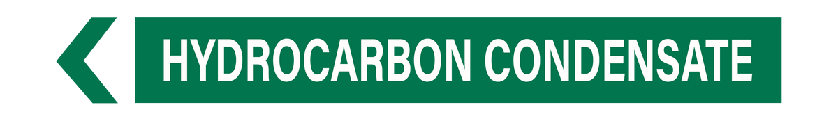 Hydrocarbon Condensate - Pipe Marker Sign | K2K Signs Australia
