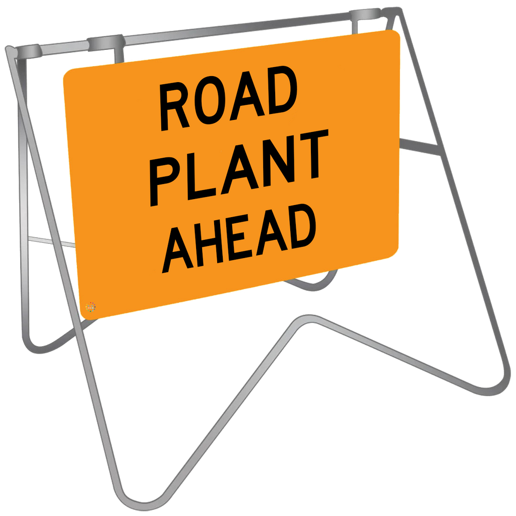 Road Plant Ahead - Swing Stand & Sign | K2K Signs Australia