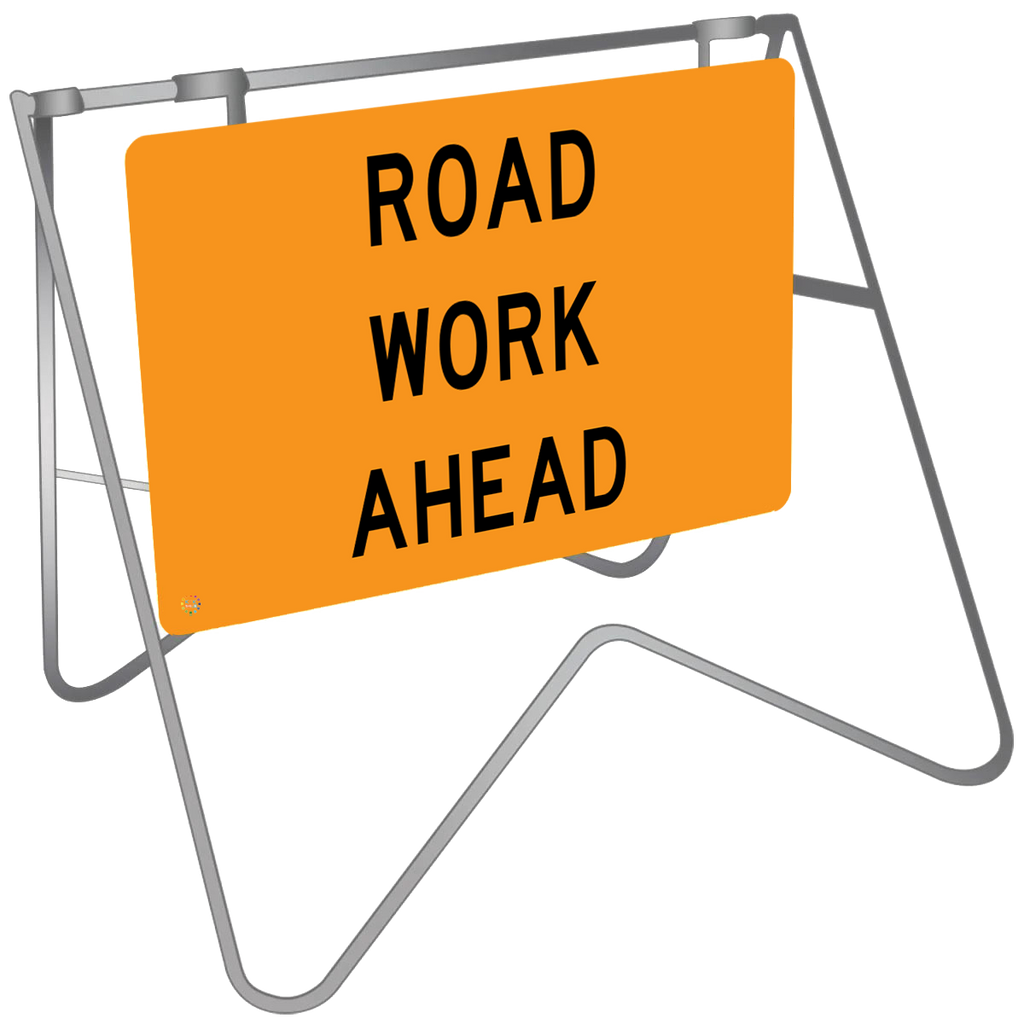 Road Work Ahead - Swing Stand & Sign | K2K Signs Australia