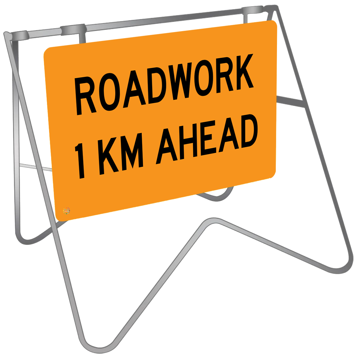 Roadwork 1KM Ahead - Swing Stand & Sign | K2K Signs Australia