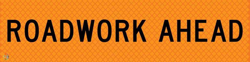 Roadwork Ahead - Multi Message Temporary Road Traffic Sign | K2K Signs ...