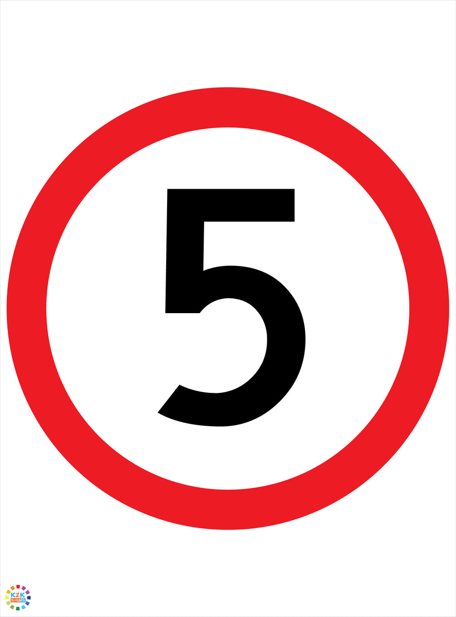 Speed Limit 5 Kph Sign | K2K Signs Australia